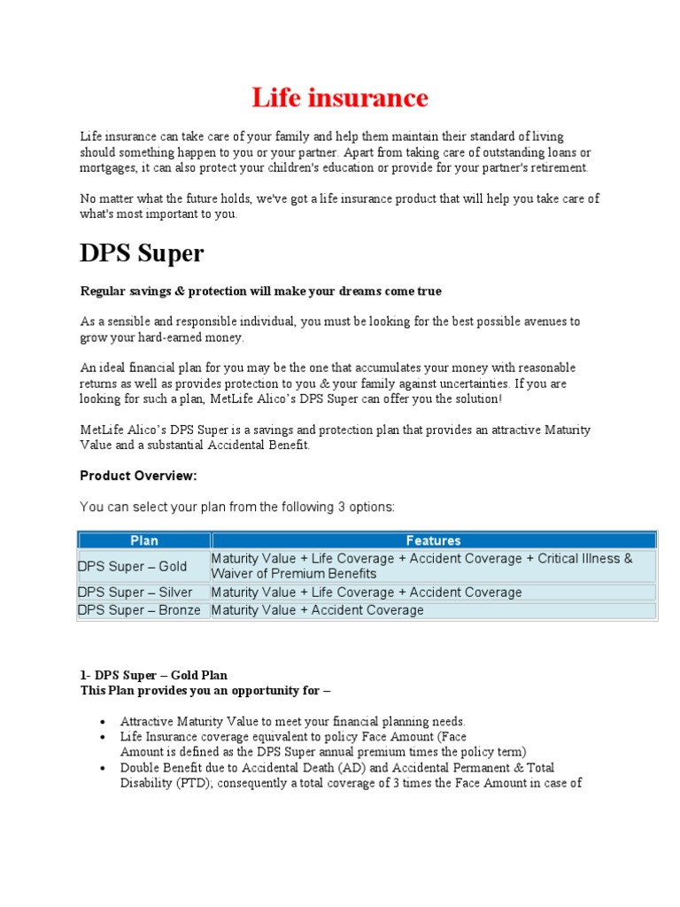 Life Insurance-Shaiful ALICO | PDF | Life Insurance | Met Life