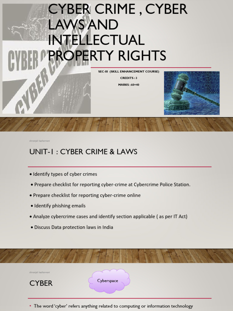 Cyber Crime Unit-I- Part-1 | PDF | Cybercrime | Phishing