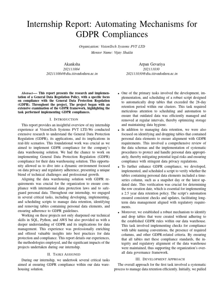 Internship_Report | PDF | Databases | Table (Database)