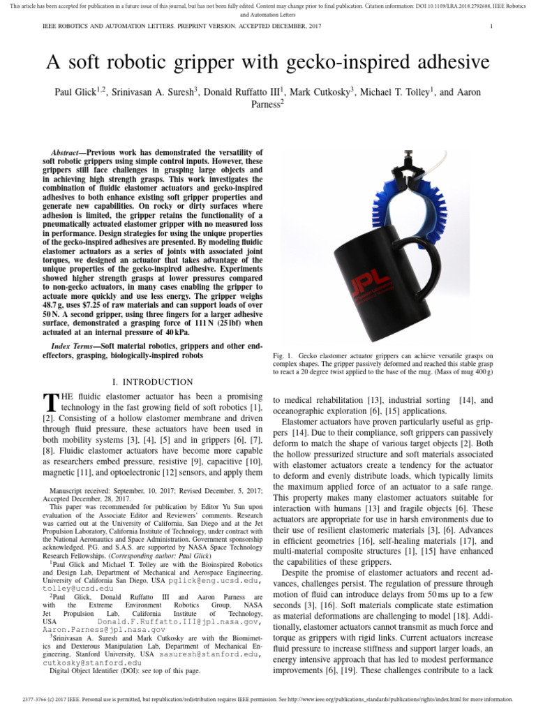 Glick 等 - 2018 - A Soft Robotic Gripper With Gecko-Inspired Adhesiv ...