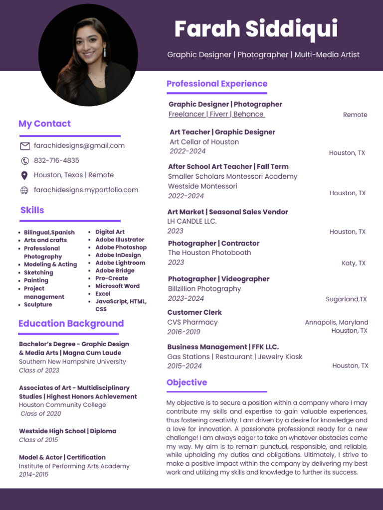 Resume Farah Siddiqui | PDF