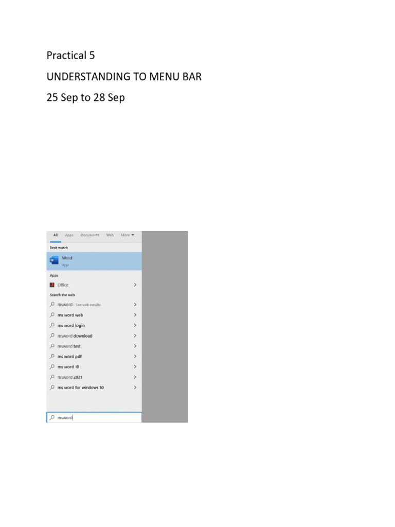 Practical 5 Pdf Microsoft Word Software