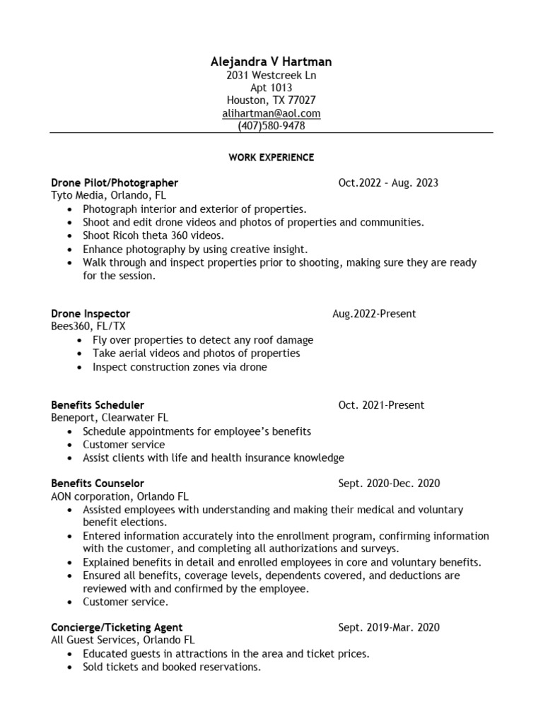 Resume Alejandra Hartman | PDF