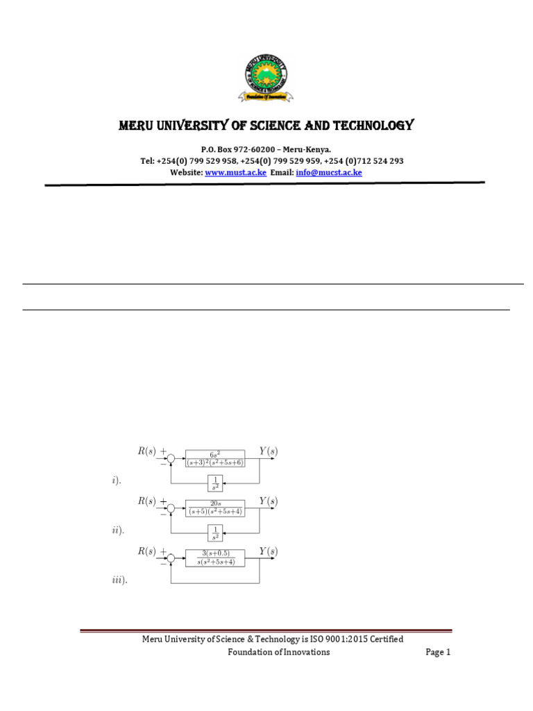 Control Systems II Exam 2023/2024 | PDF | Control Theory | Applied Mathematics