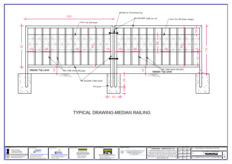 MS Railing (guard rail)-09B | PDF | Road Transport | Transport ...
