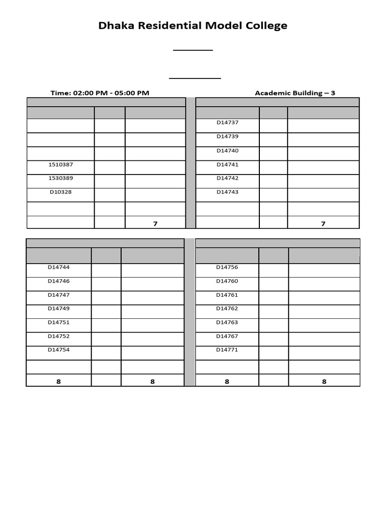 Annual Exam XI Seat Plan XI 2024 B 3 | PDF