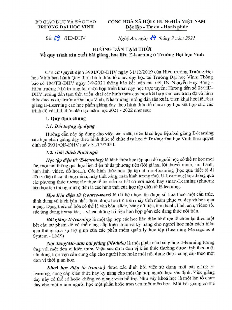 Quy trình sản xuất E-learning tại DHV | PDF | Educational Technology