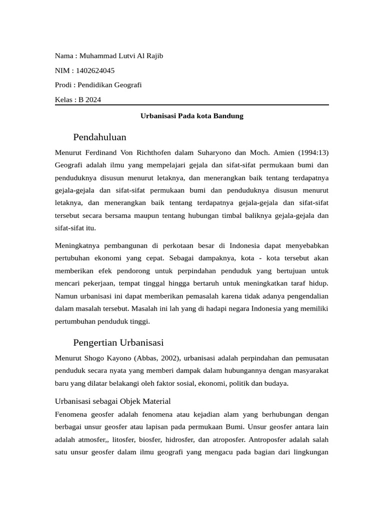 Muhammad Lutvi AL Rajib - 1402624045 - Dasar Dasar Geografi | PDF