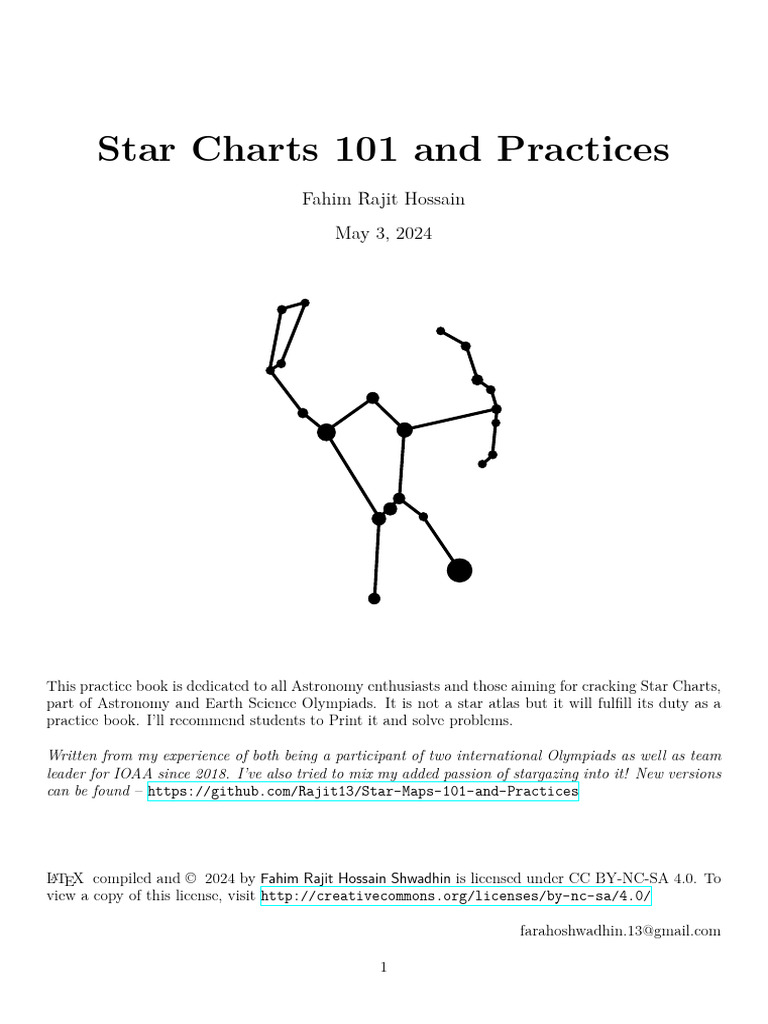 Star Charts 101: A Practice Guide | PDF | Stars | Sky Regions