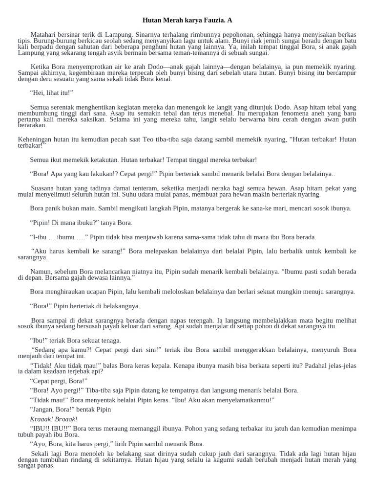 Hutan Merah Karya Fauzia | PDF | Agama & Spiritualitas | Fiksi Misteri, Thriller, & Kejahatan