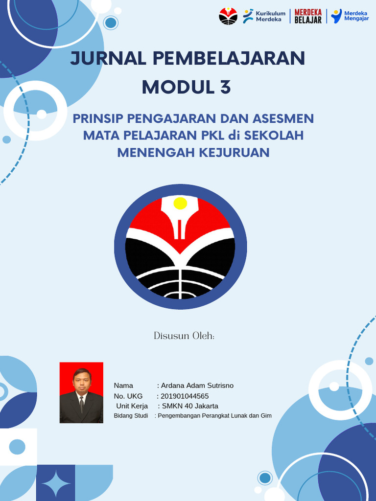 Biru Modern Memphis Cover Modul Ajar Dokumen A4 | PDF