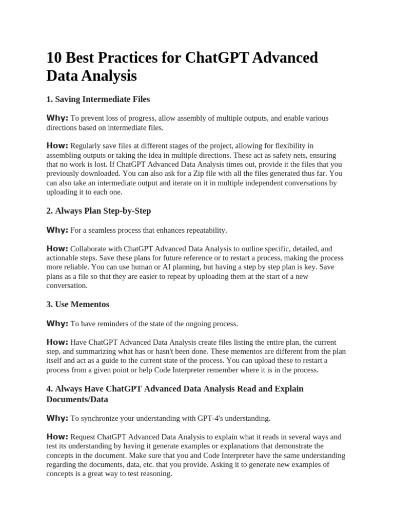 Data Analysis Tips for ChatGPT Users | PDF | Data Analysis | Data