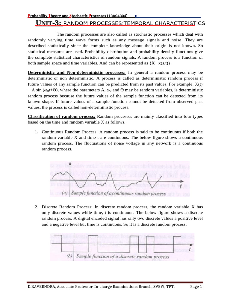 Unit-4 and 5 | PDF | Probability Distribution | Spectral Density