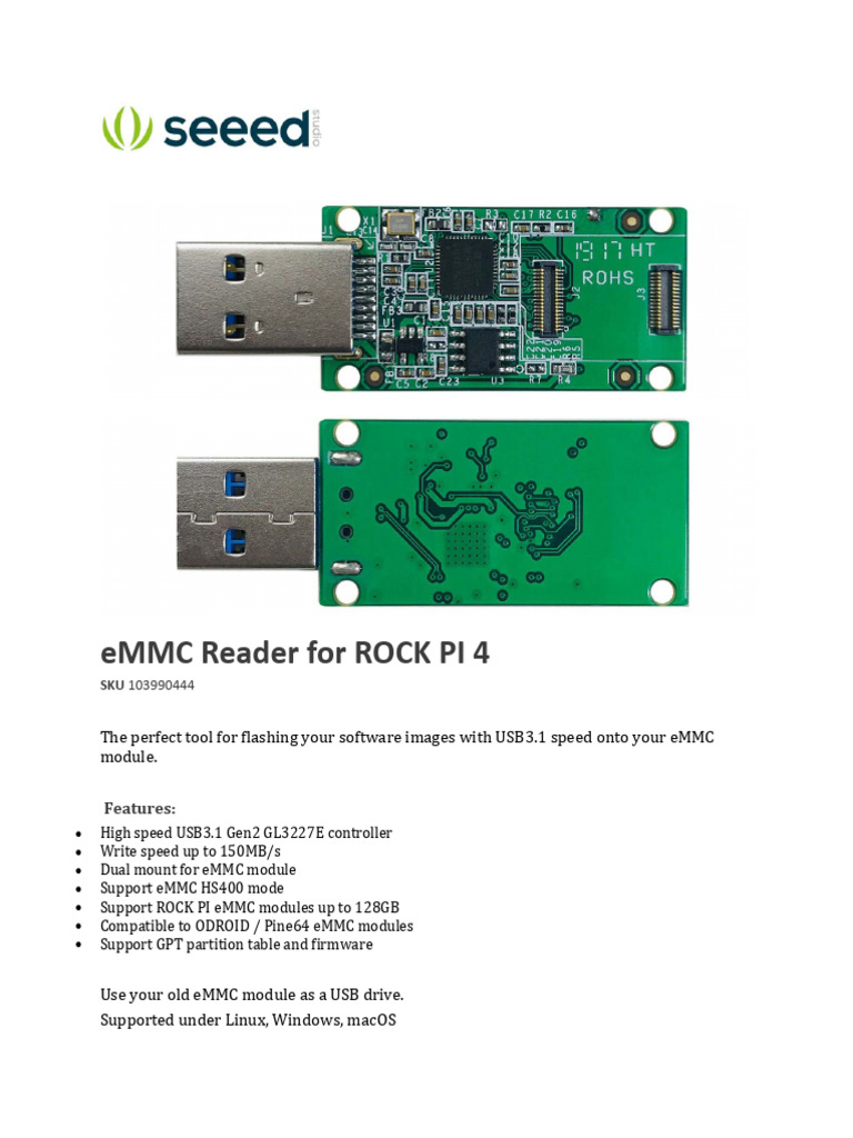 eMMC Reader For ROCK PI 4: The Perfect Tool For Flashing Your Software ...