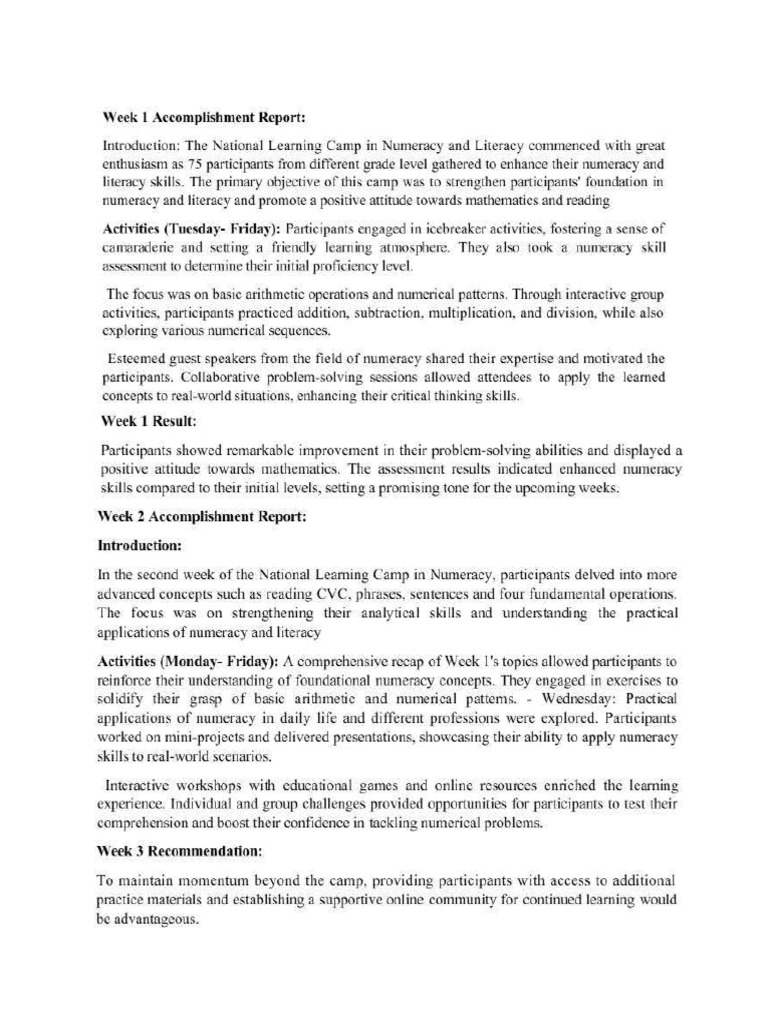 National Learning Camp 2024 | PDF