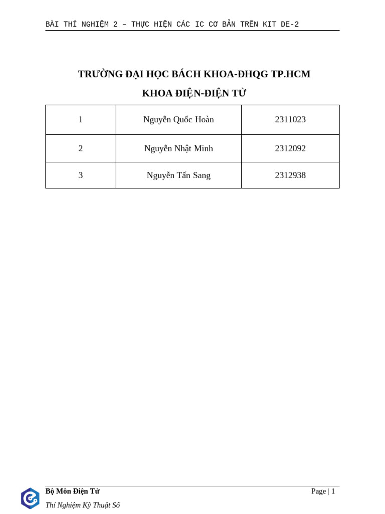 Báo Cáo Lab2 Kts Nhóm 7 l26 | PDF