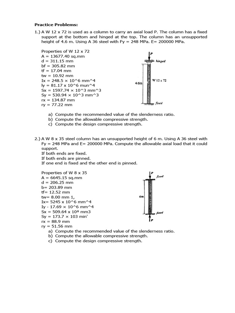 Practice Problems | PDF | Mechanical Engineering | Applied And Interdisciplinary Physics