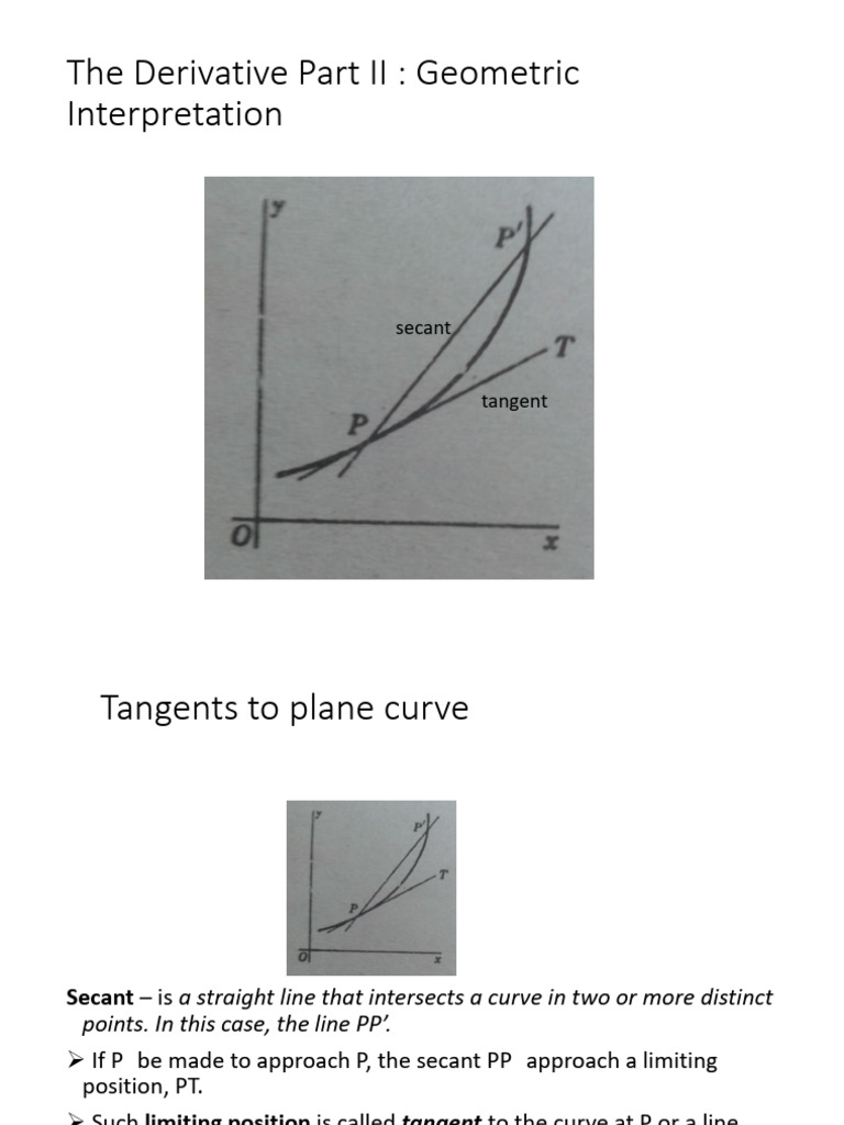 CE Unit III The Derivative Part II Geometry Intrpt | PDF | Derivative ...
