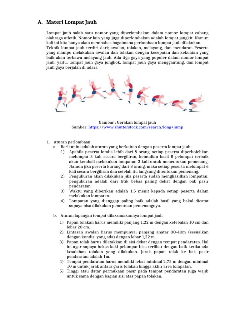 Modul Ajar Atletik (Lompat Jauh) | PDF | Teknologi & Rekayasa