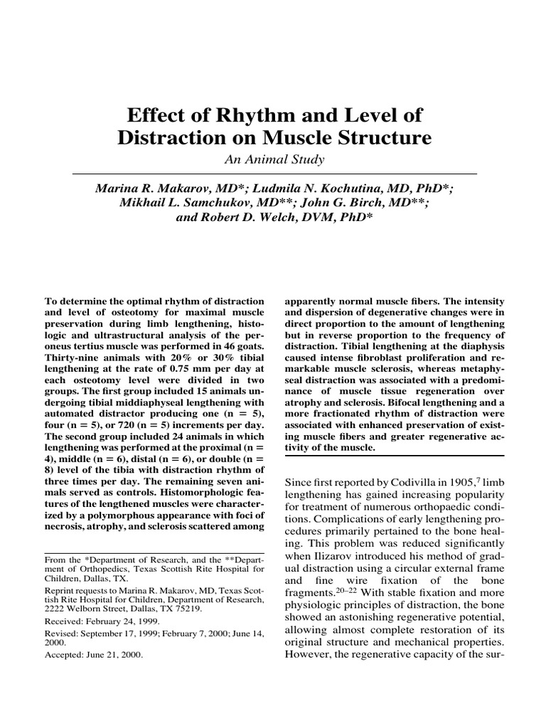 Effect of Rhythm and Level | PDF | Muscle | Skeletal Muscle