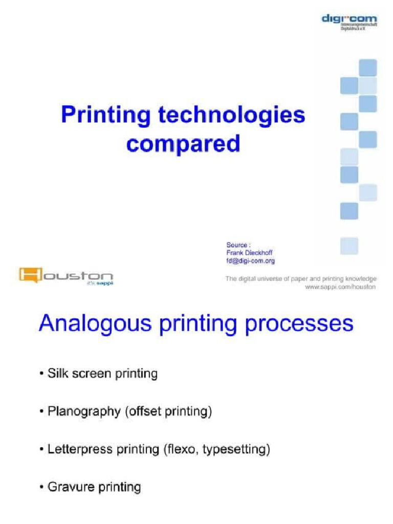 Printing Technologies Compared | PDF