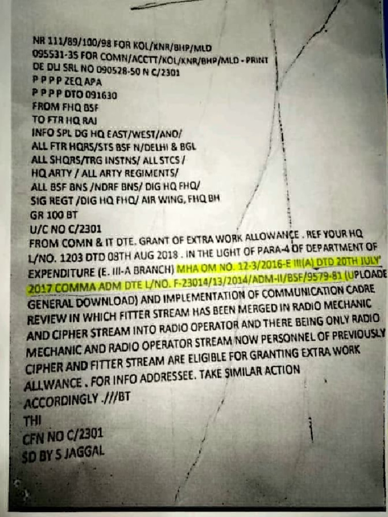 Extra Work Allowance | PDF