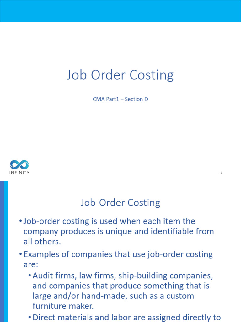 Part 1 - Section D Job Costing - Operational Costing | PDF | Gross Margin | Financial Economics