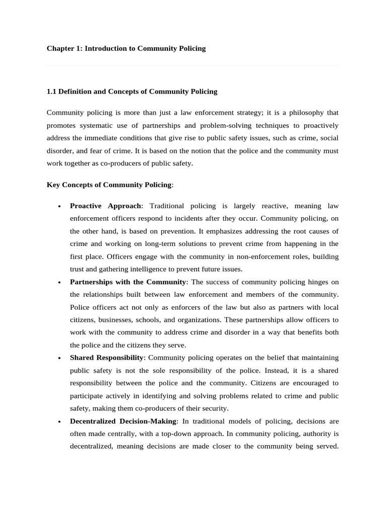 Community Policing Essentials | PDF | Community Policing | Police