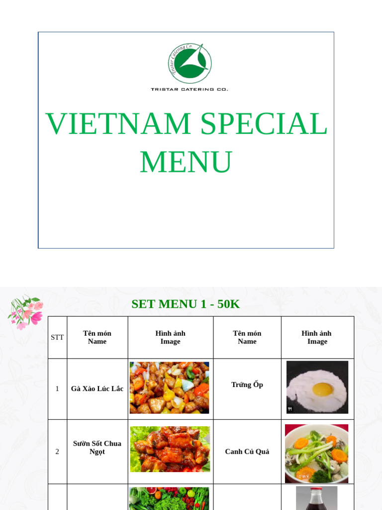 Viet Nam Special Menu 50K.3 | PDF