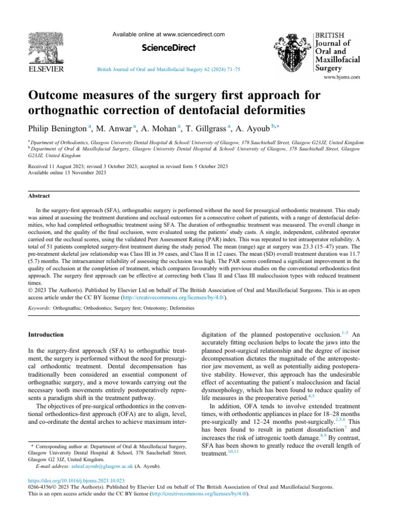 Surgery 1 | PDF | Orthodontics | Surgery