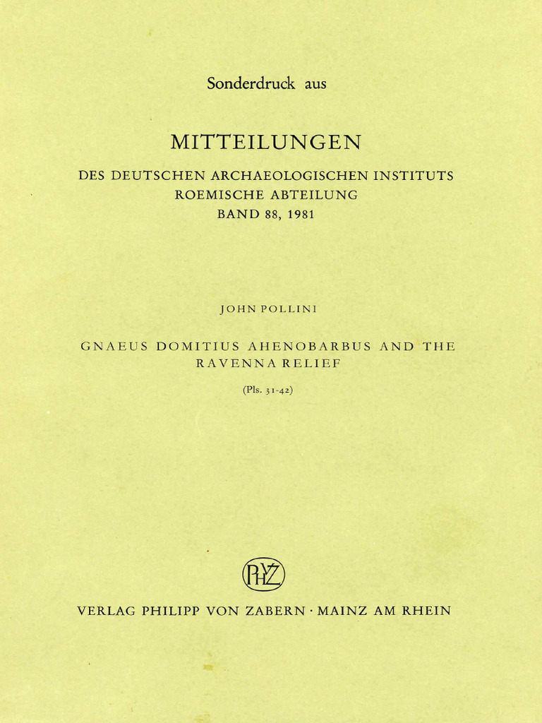 John Pollini Gnaeus Domitius Ahenobarbus | PDF