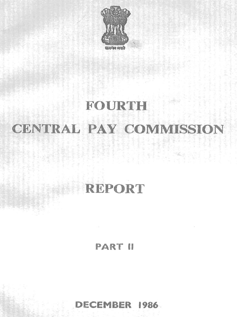 Fourth Pay Commission Report 1986 | PDF