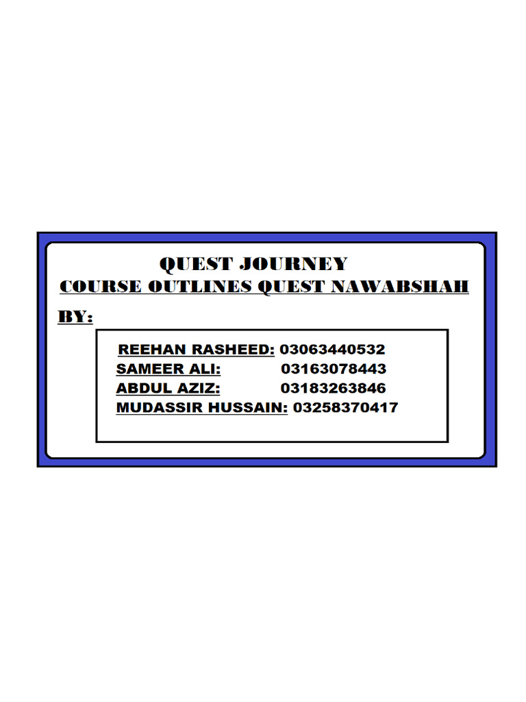 Course Outline - Merged | PDF
