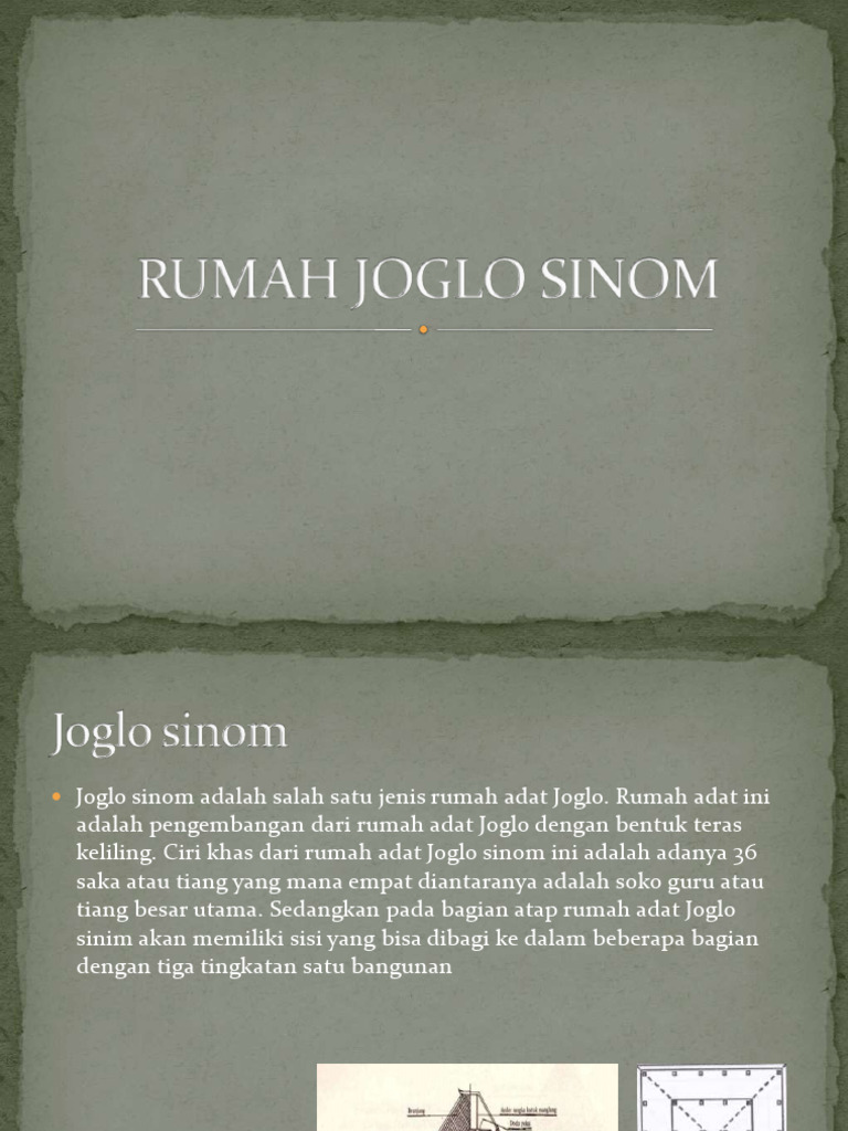 Ciri Khas Rumah Joglo Sinom | PDF