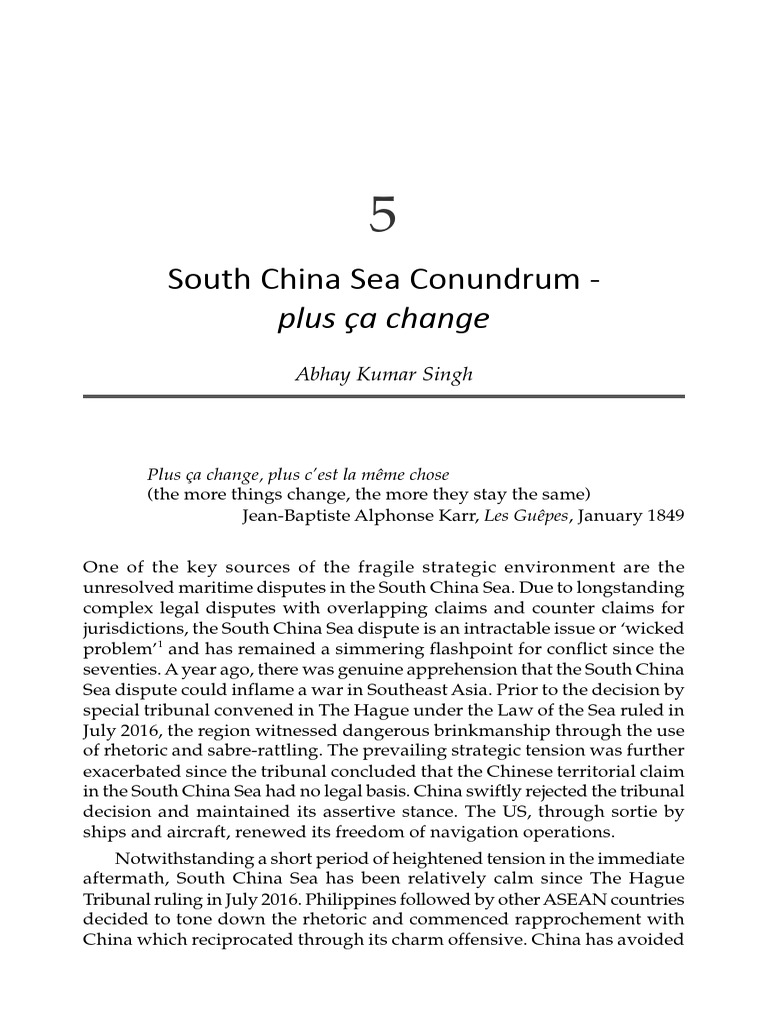 Book Chpater SCS Conundrum | PDF | South China Sea | Territorial Waters