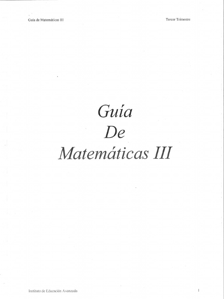 Matemáticas III | PDF
