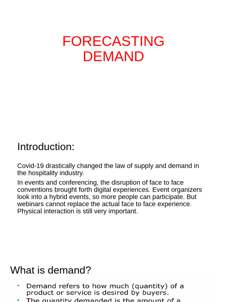 Lesson 5 - Managing Supply & Demand | PDF | Forecasting | Business