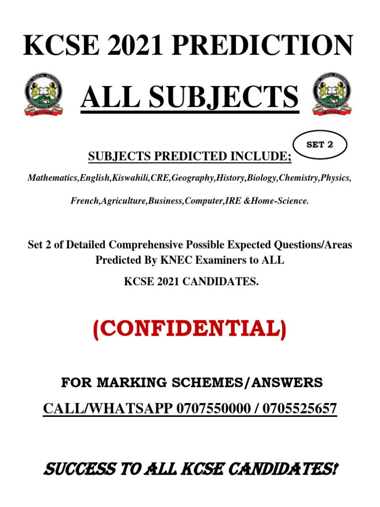 Kcse Prediction Set | PDF | Covenant (Biblical) | Erosion