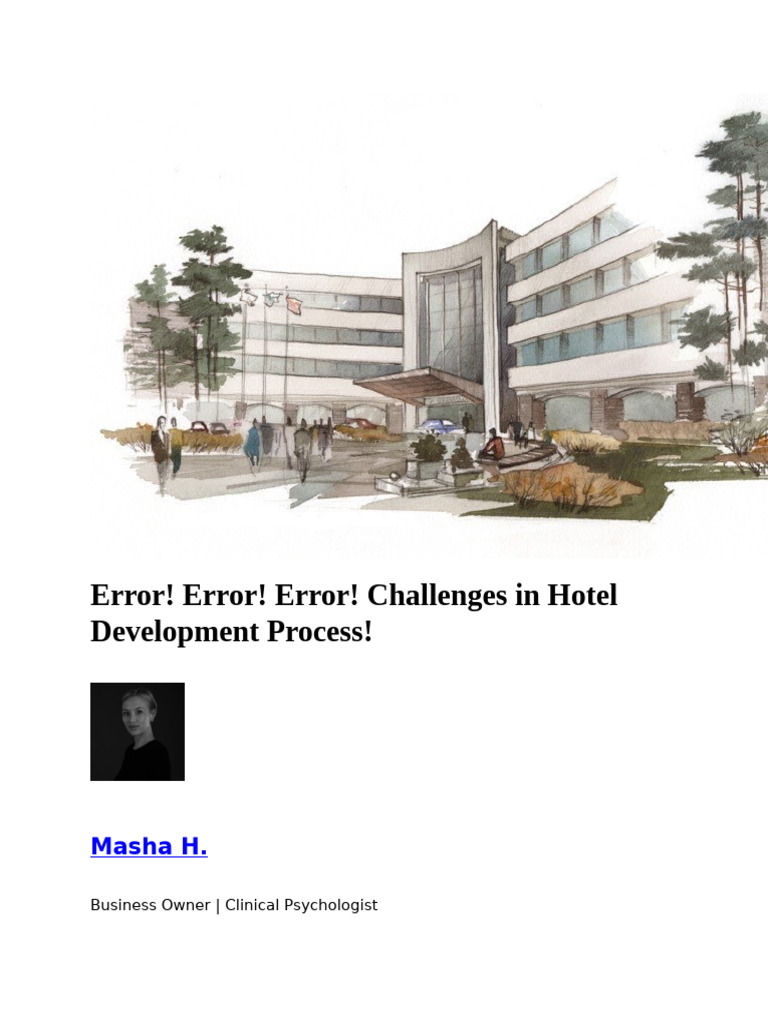 Challenges in Hotel Development Process | PDF | Return On Investment ...