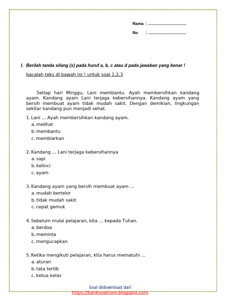 SOAL TEMA 6 | PDF