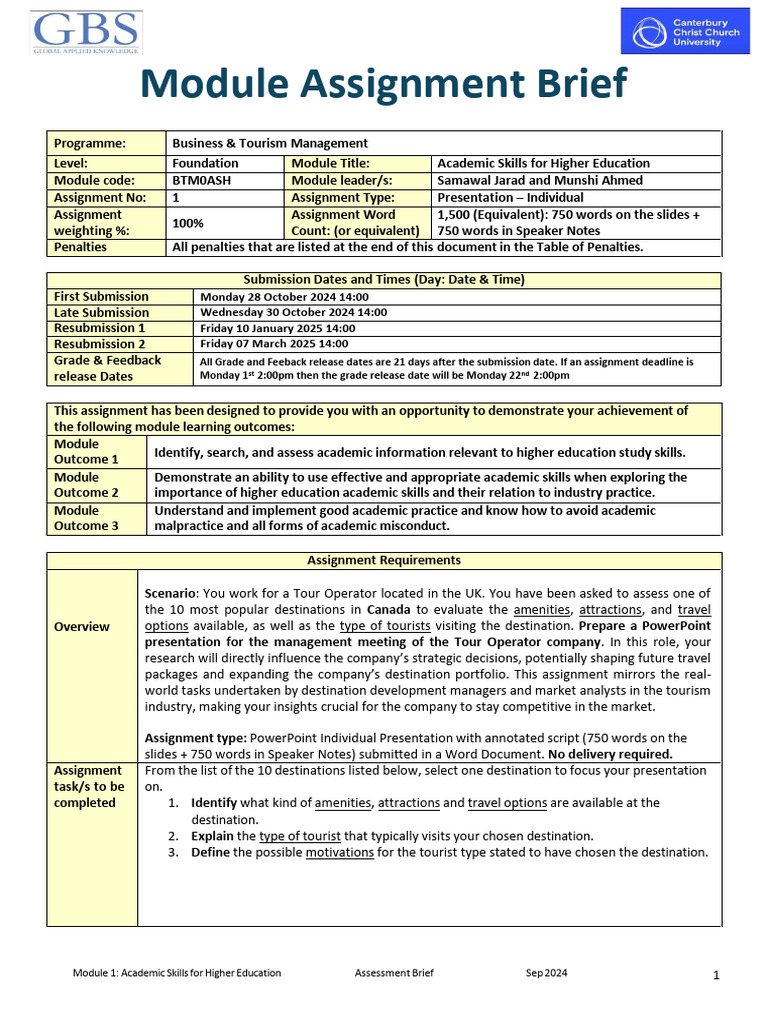 CCCU Library Search for Tourism Assignment | PDF | Plagiarism | Artificial Intelligence