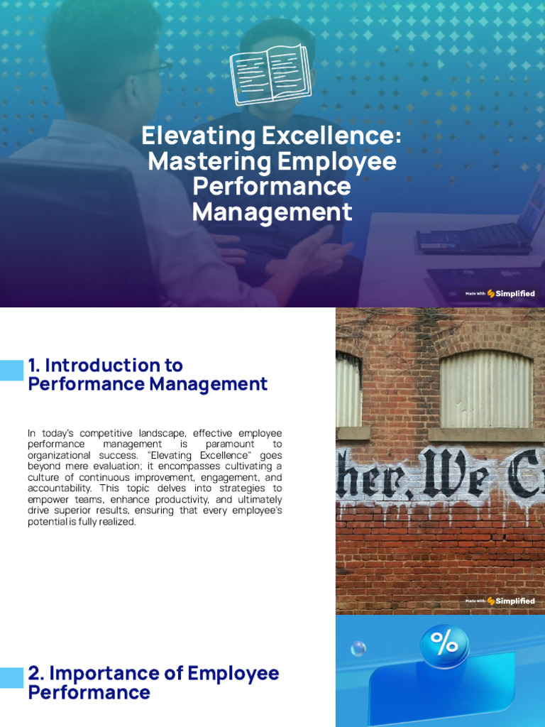 Elevating Excellence Mastering Employee Performance Management | PDF ...