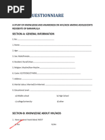 HIV Awareness Survey for Students | PDF | Hiv/Aids | Hiv