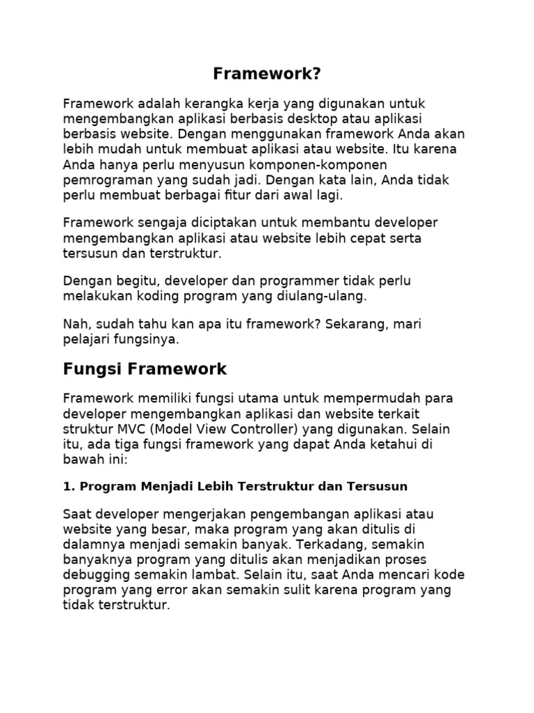 Framework XII - RPL | PDF | Komputer