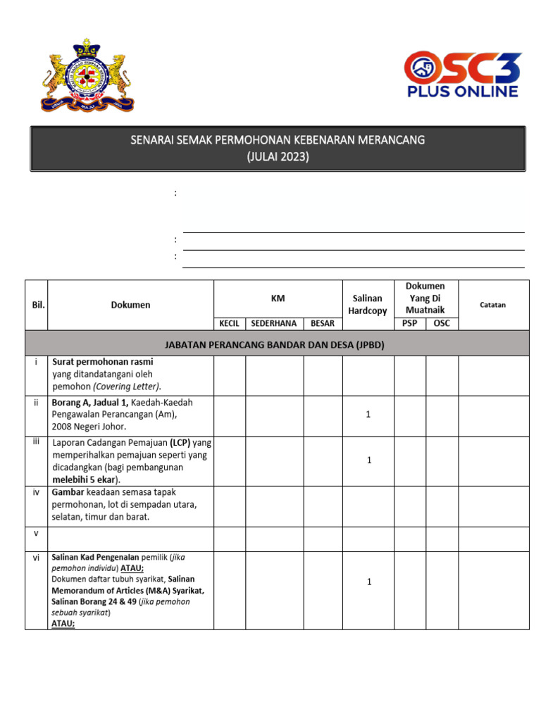 S_RASMI_BRG_A_senarai semak km | PDF