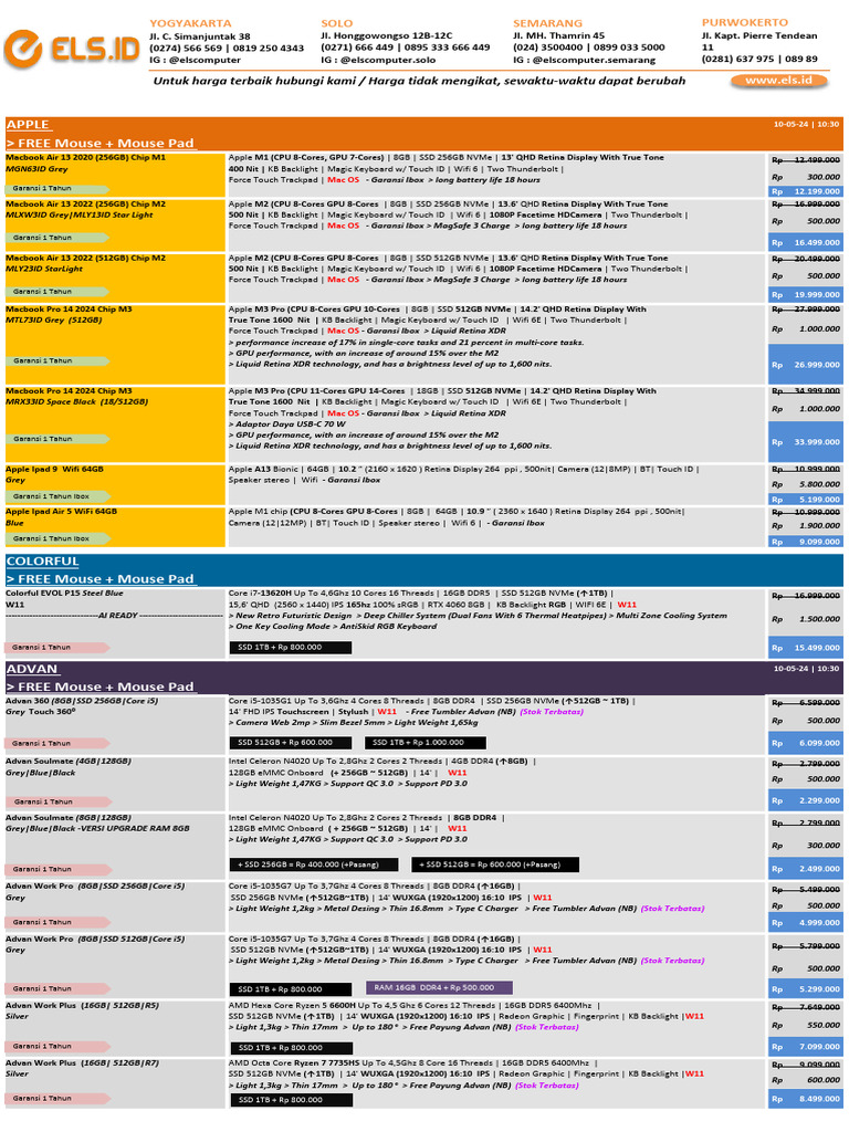 ELS-10-Mei-2024 | PDF | Computer Hardware | Apple Inc. Hardware