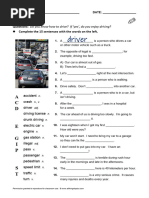 DMV Driving Vocabulary Guide | PDF | Traffic | Road
