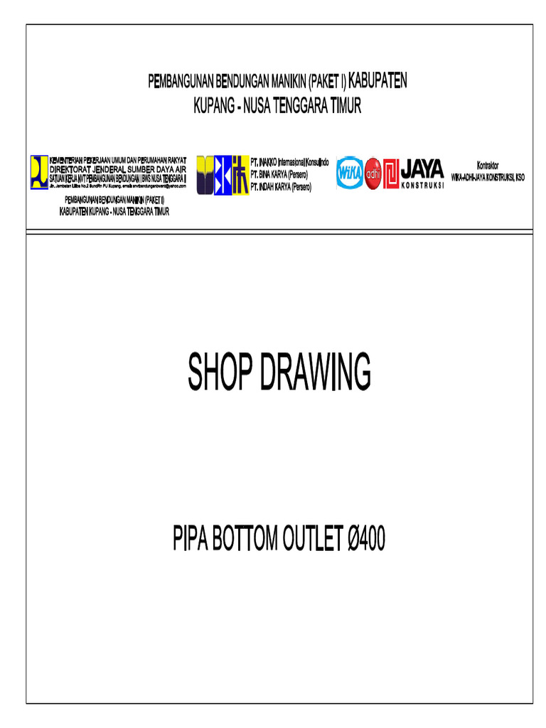 Pipa Bottom Outlet Ø400 Details | PDF | Plumbing | Hydraulics