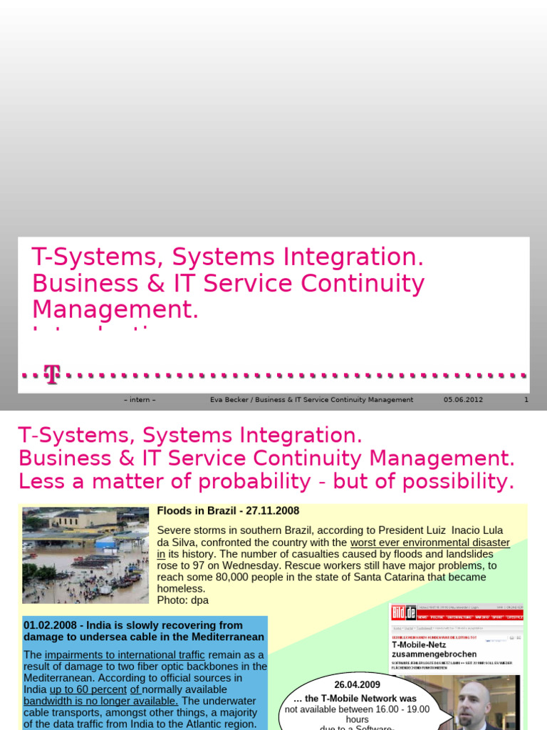 31 BCM ITSCM Introduction | PDF | Disaster Recovery | Risk