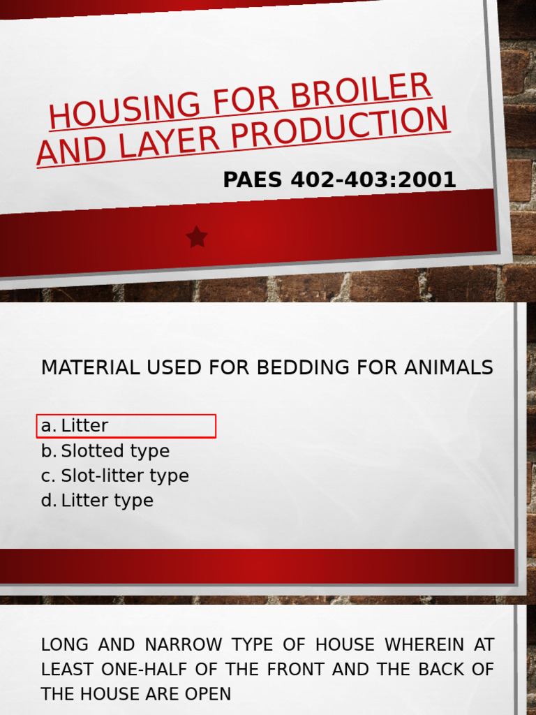 Broiler and Layer Production | PDF